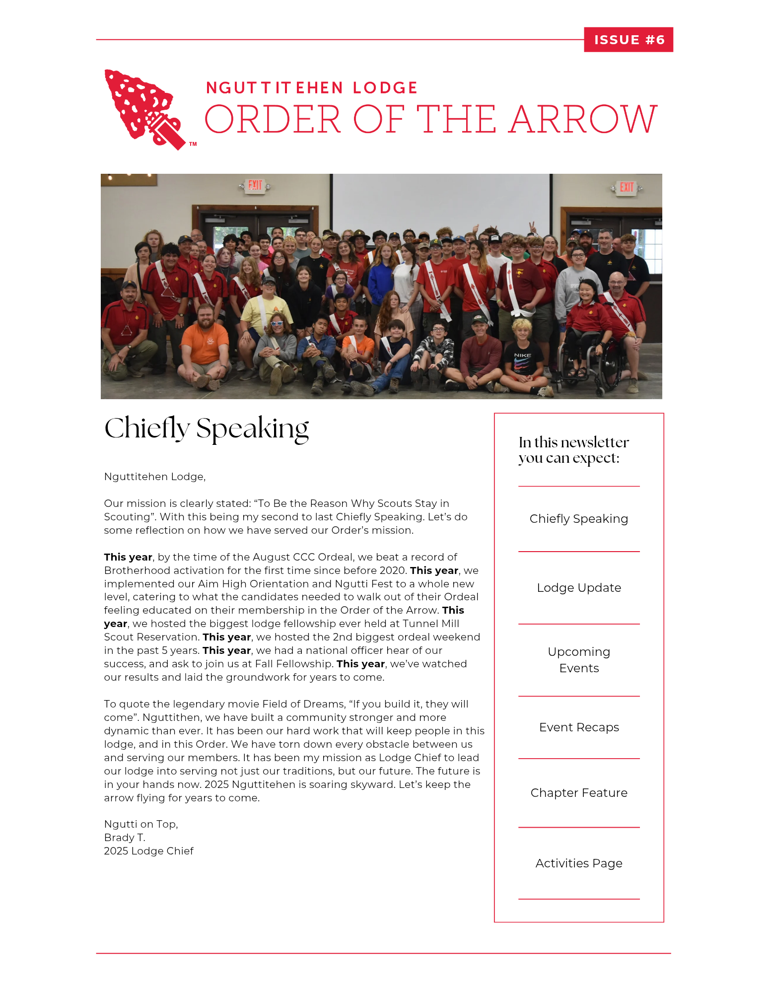 October 2025 Newsletter | Nguttitehen Lodge, Order of the Arrow